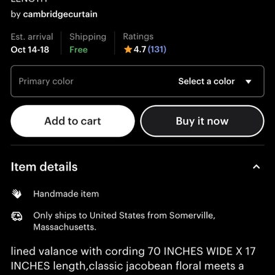 Hydrangea Blue Empress Valance - Etsy