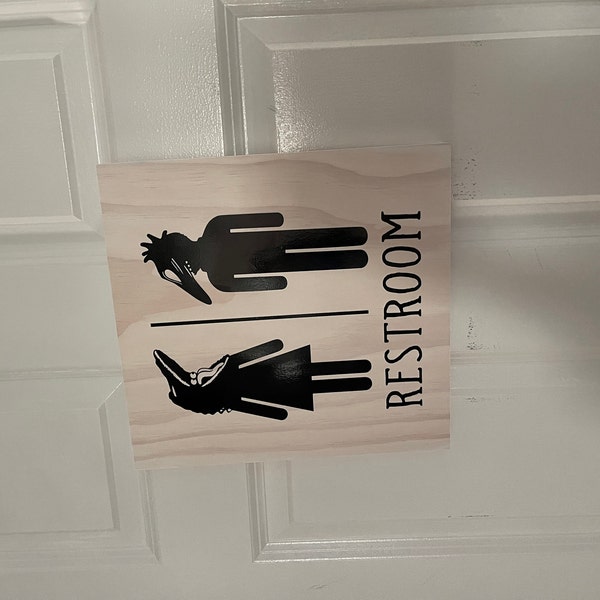 Creature and Kay Restroom Sign. Creature Sign. Bathroom Sign. Restroom ...
