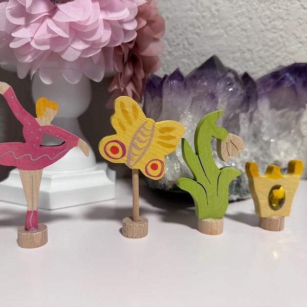 Handcrafted Open Ended Wooden Toy Tree and Landscaping - Birch Large ...