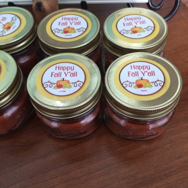 Happy Fall Y'all Gift Tags, DIY Editable Fall Circle Labels, INSTANT ...