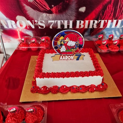 Knuckles Cake Topper, Sonic Cake Topper, Sonic Happy Birthday, Sonic ...