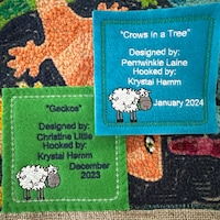 Personalized Hooked Rug Label. Free Shipping. Custom Designed Rug ...