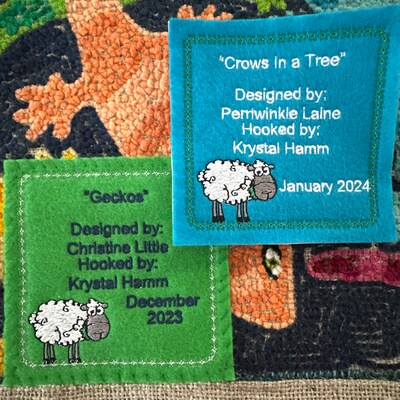 Personalized Hooked Rug Labels Custom Rug Hooking 4 X 4 Machine ...