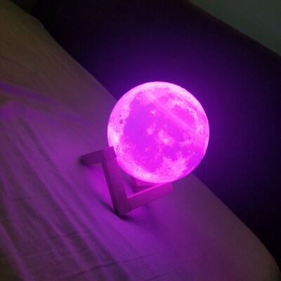 Moon Lamp With Multiple Colors using Actual Moon Imaging - Etsy