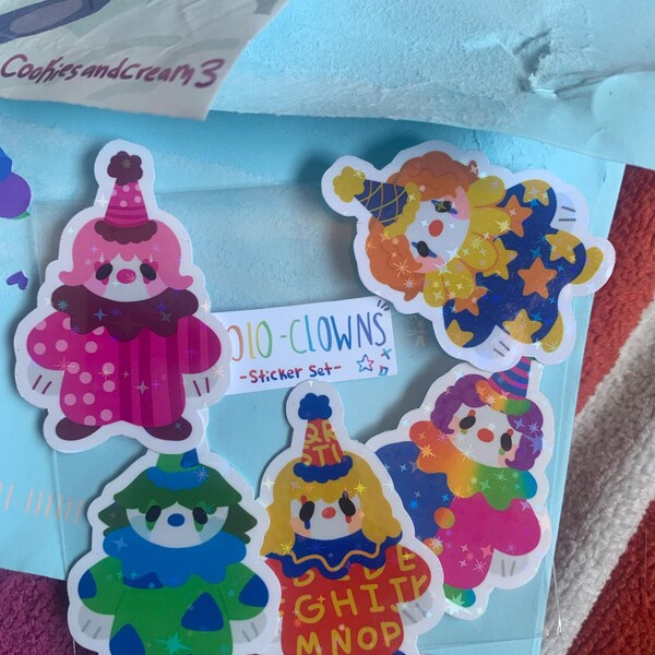 Holographic Clowns Sticker Pack! - Etsy