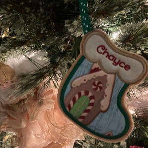 Personalized Christmas Stocking Ornament Stocking Ornament - Etsy