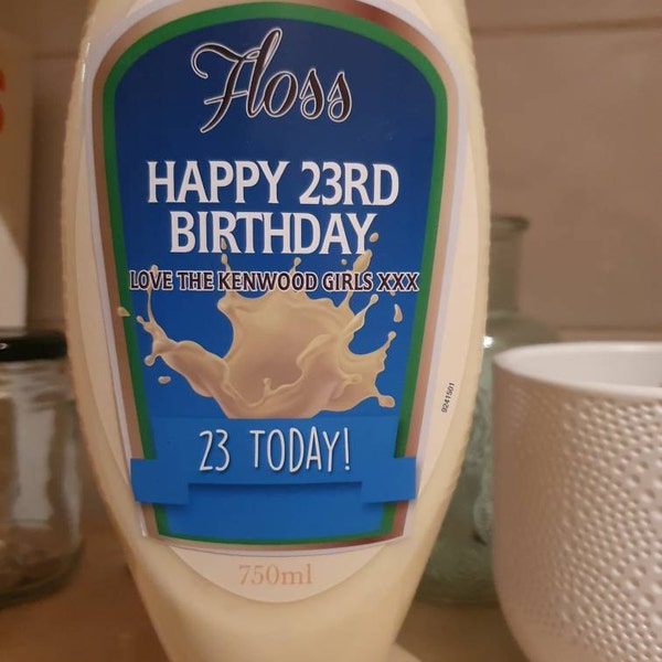 Personalised SPOOF Mayonnaise Sauce Bottle Label - Perfect Celebration ...