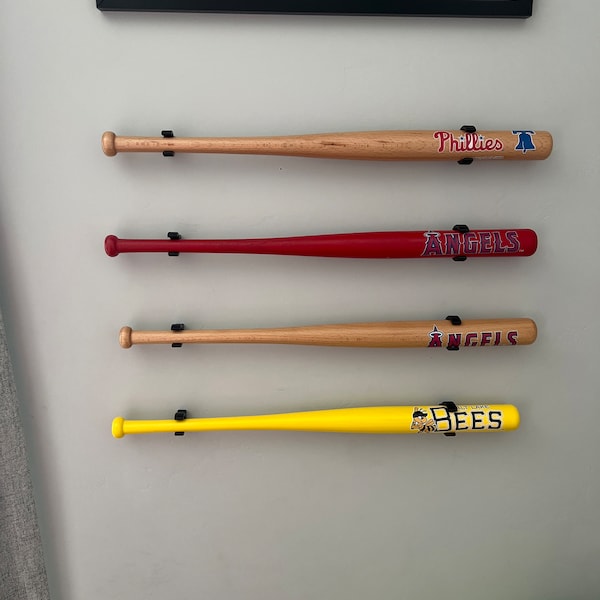 Baseball Mini Bat Wall Hanger Brackets (set of 4) - Etsy