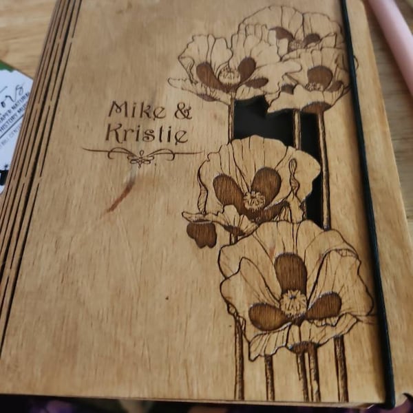 Handwritten Recipe Cookbook, Personalized Wooden Recipe Book, Binder ...