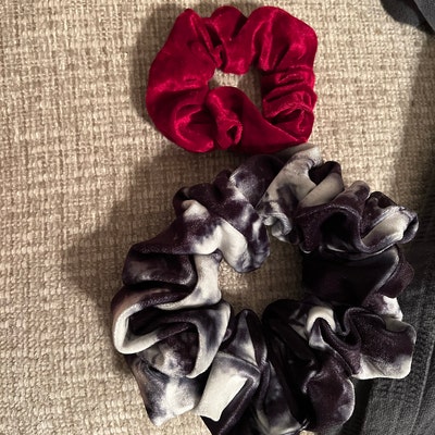 Velvet Giant Scrunchie in Black Great for Thick Hair XXL Scrunchie ...