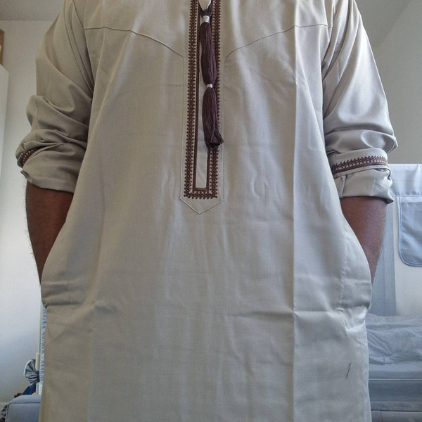 Men’s Navy Blue Omani Thobe Jubbah - Etsy UK