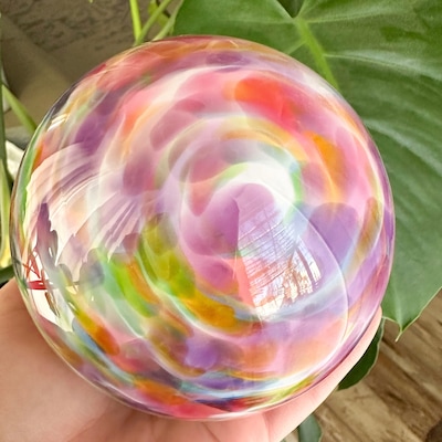 30th Anniversary Blown Glass Float, Red & Gold 4 Decorative Ball ...
