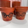 Vinyl Decal: Flower Pot Face / Fishbowl DIY / Clay / Flower Pot DIY ...