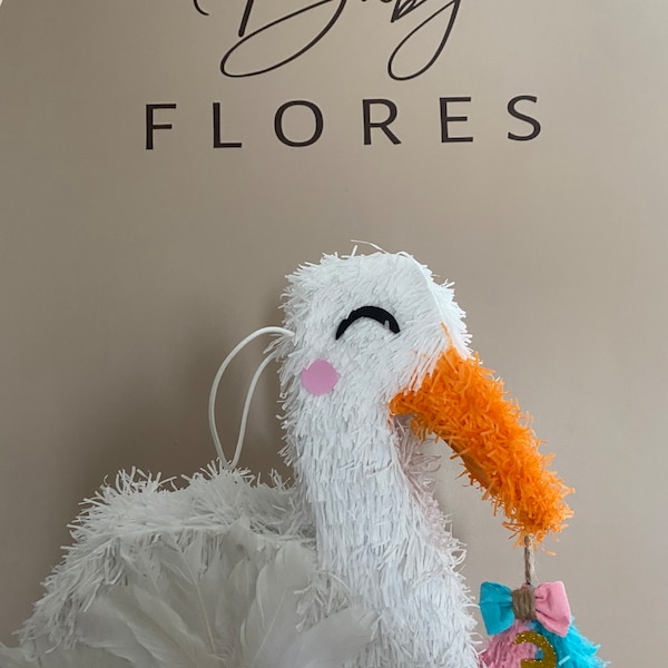 Stork Bird Pinata/piñata De Ciguena/ Gender Reveal Pinata/ Baby Shower ...