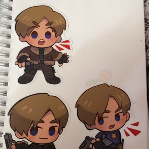 Leon Kennedy Resident Evil 3 Matte Vinyl Stickers - Etsy