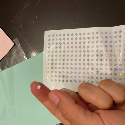4mm Holographic Star Stickers, Tiny Stars Stickers, Vinyl Holo Stickers ...