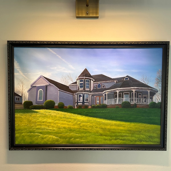 Custom House Painting-hand Painted Oil Painting-painting From Photo ...