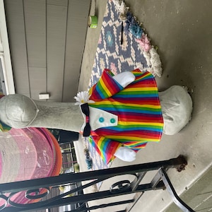 Rainbow LGBTQ Pride Tuxedo W/ Top Hat for 23-28 Inch large Concrete or ...