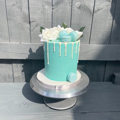 6 Pale Blue Macarons - Etsy