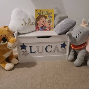 Personalised Toy Box Name & Embellishments. Toy Box Decor. - Etsy