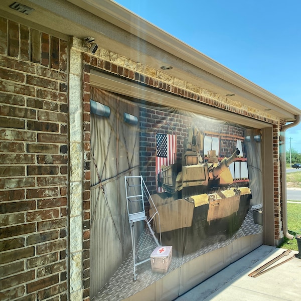 Abrams Tank Garage Door Banner - Military Billboard Decoration - Etsy