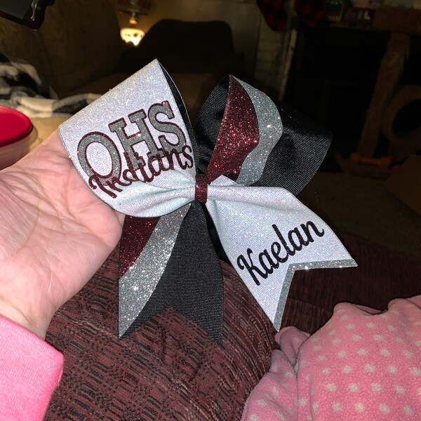 Custom Cheer Bow in Your Team Colors, Great Gameday Cheer Bow ...