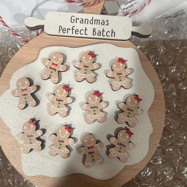 Personalized Gingerbread Christmas Ornament 2025, Grandma & Grandpa's ...