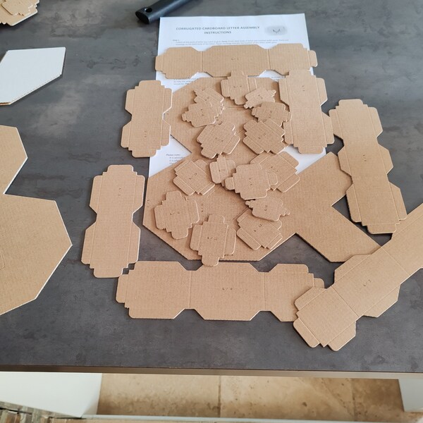 White Putz Glitter Style Cardboard Houses. DIY Foldable Christmas ...