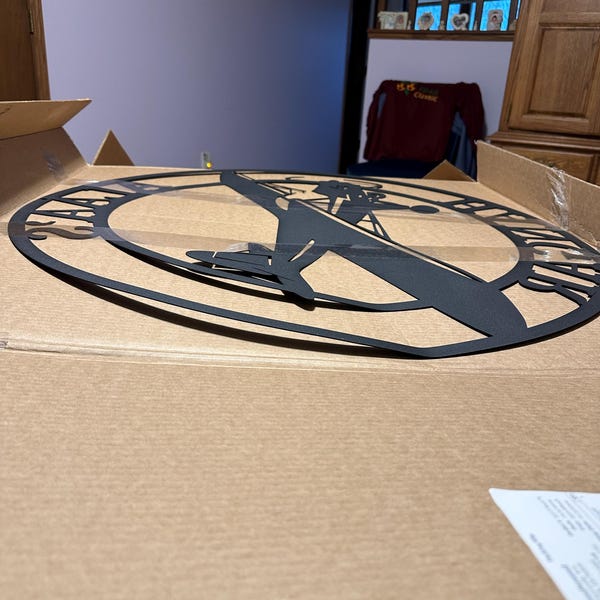 Custom Metal Airplane Hangar Sign / Personalized Pilot Name Sign ...