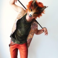 Luxury Red Fox Mask, Unisex Adult Fox Mask, Woodland Animals, Festival ...