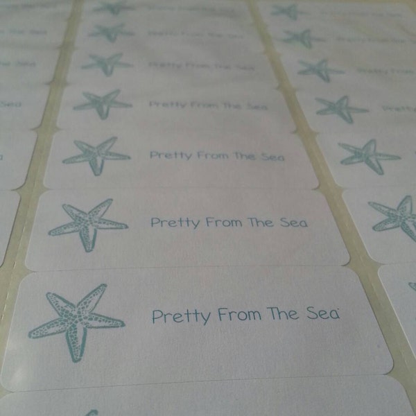 Starfish Return Address Labels, Personalized Beach-inspired Stickers ...