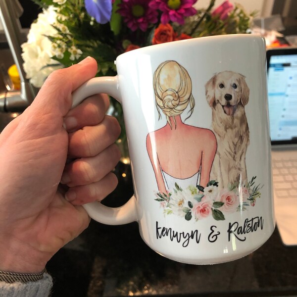Custom Dog Mom Coffee Mug, Personalized Mother's Day Gift for Dog Lover ...