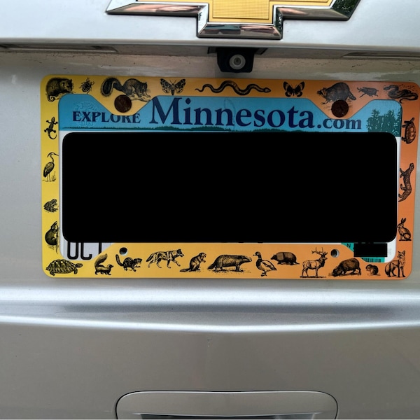 Cute Critters License Plate Frame, Be Kind to All Kinds, Animals Car ...