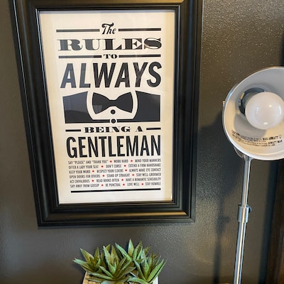 Gentleman Rules Print 11x17 - Etsy