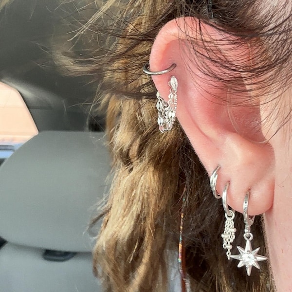 Adjustable Dainty CZ Nose Cuff Gold Silver Fake Nose Ring No Piercing ...