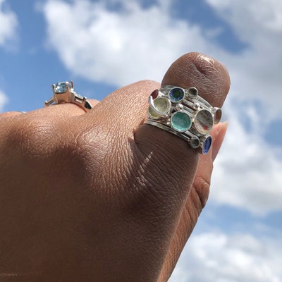 Solar System Ring Set, Cosmos Rings, Planet Rings, Space Jewelry - Etsy