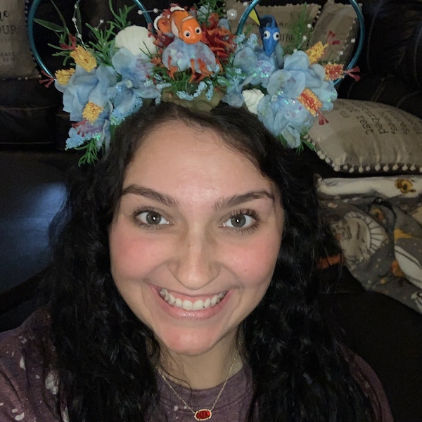Dory and Nemo, Finding Nemo, Disney Inspired Wire Ears Floral Flower ...