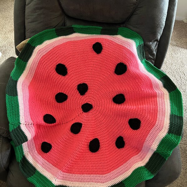 Watermelon Blanket PDF Crochet Pattern Summer Lap Food Blanket Rug - Etsy