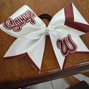 Custom Sublimated Logo Claw Print Cheer Bow You Choose Custom Colors ...