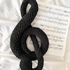 Crochet Treble Clef Pillow PDF Pattern | Crochet Treble Clef ...