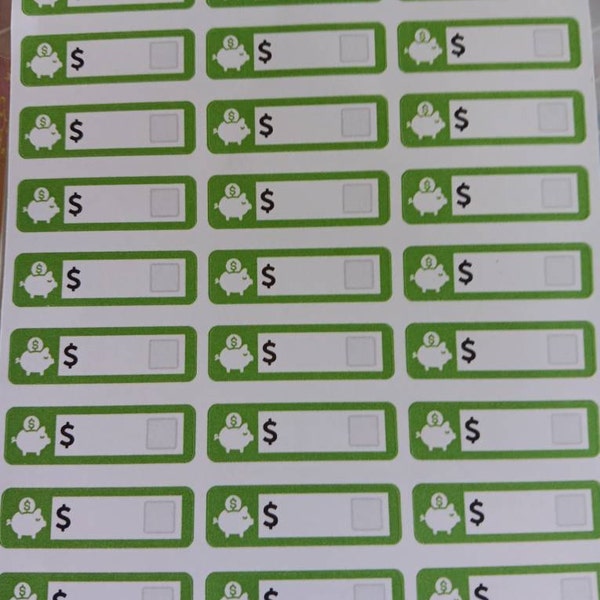 Tiny Dollar Sign Stickers Mini Money Stickers Cash Planner Stickers ...