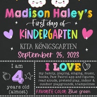 Back to School Sign Printable First Day of School Sign Printable ...