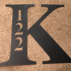 Custom Metal Address Sign, Last Name Letter, Address Plaque, Address ...