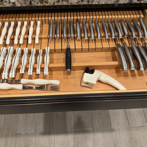 Custom In-drawer Knife Block - Etsy