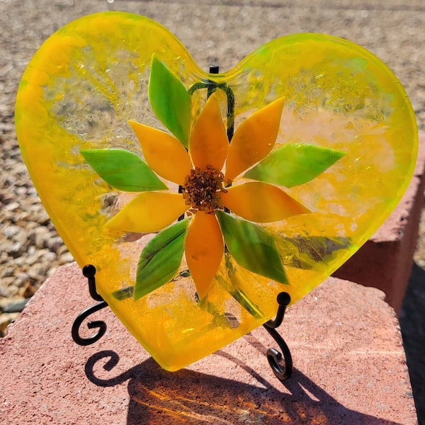 Red Rose Pre-cut Mosaic Stained Glass Shape, Stained Glass Rose is 3-3/ ...