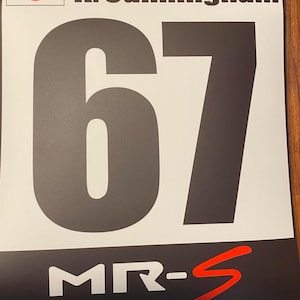 Autocross Numbers Set Track Day Custom Car Race Number, Name, Flag ...
