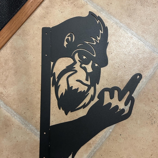 Peek-a-boo Flipping off Bigfoot Metal Sign – Flipping the Bird Edition ...