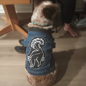 Moon Flower Back Patch Print on Black Cotton Canvas - Etsy