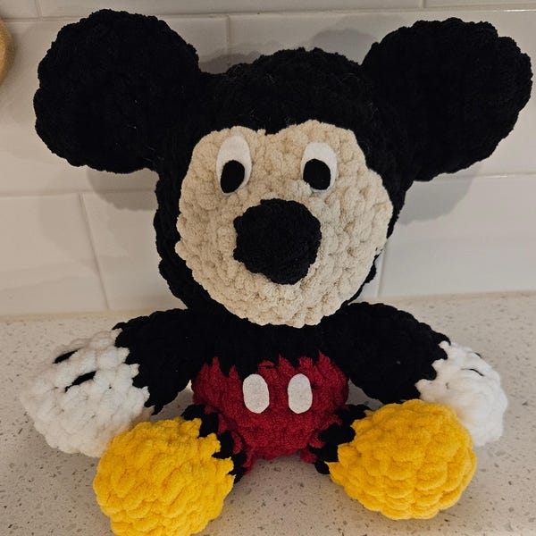 Mickey Mouse PDF Crochet Pattern - Instant Download - Amigurumi Plush ...