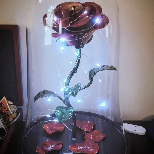 The Enchanted Aluma Rose - Beauty and the Beast Replica With Engravings ...